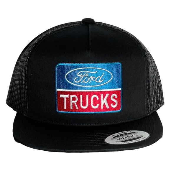 Accessories | Ford Trucks Yupoong Trucker Snapback Hat Black | Poshmark